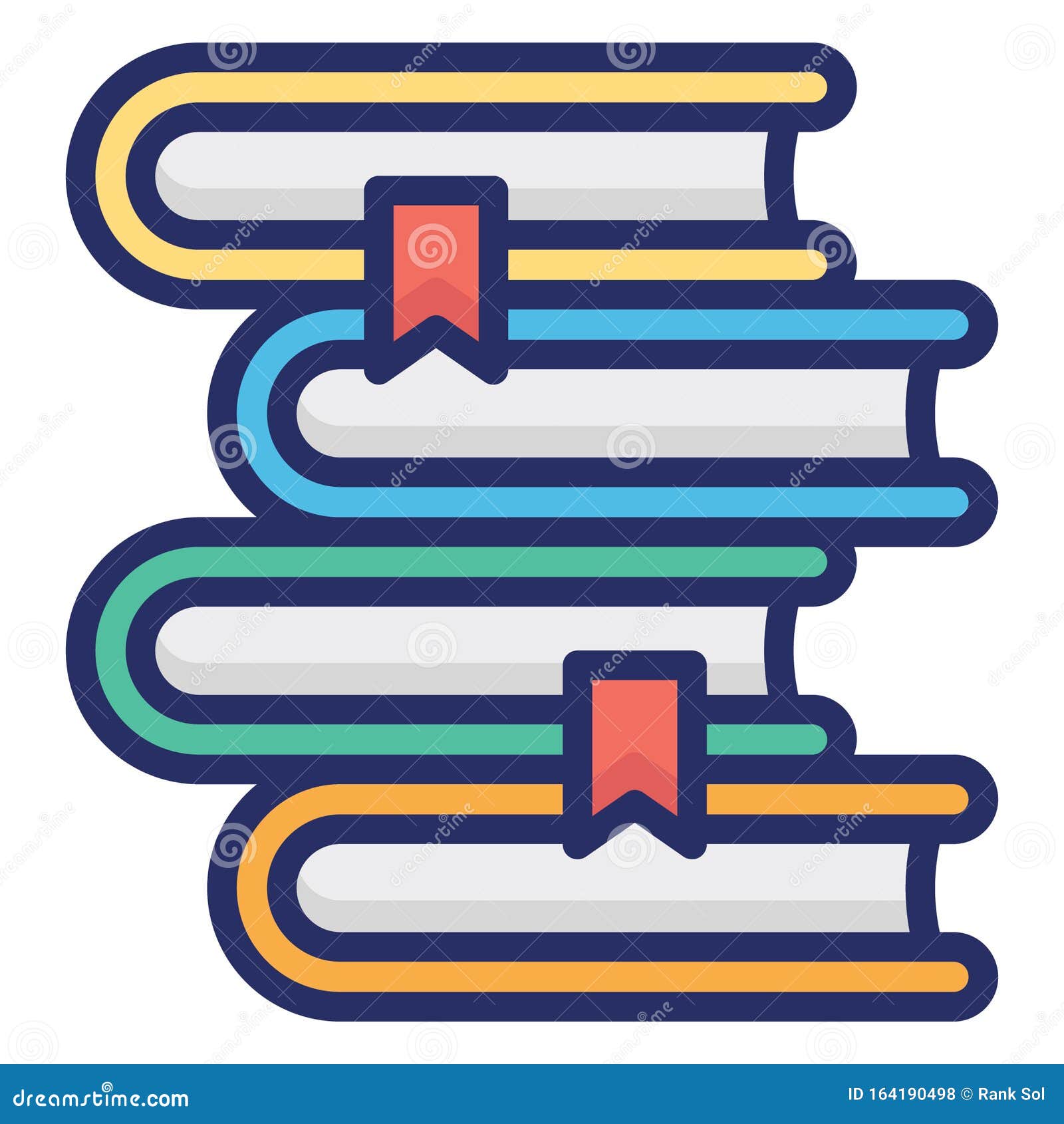 Lesezeichen-Design Isoliertes Vector-Symbol, Das Leicht Modifiziert ...