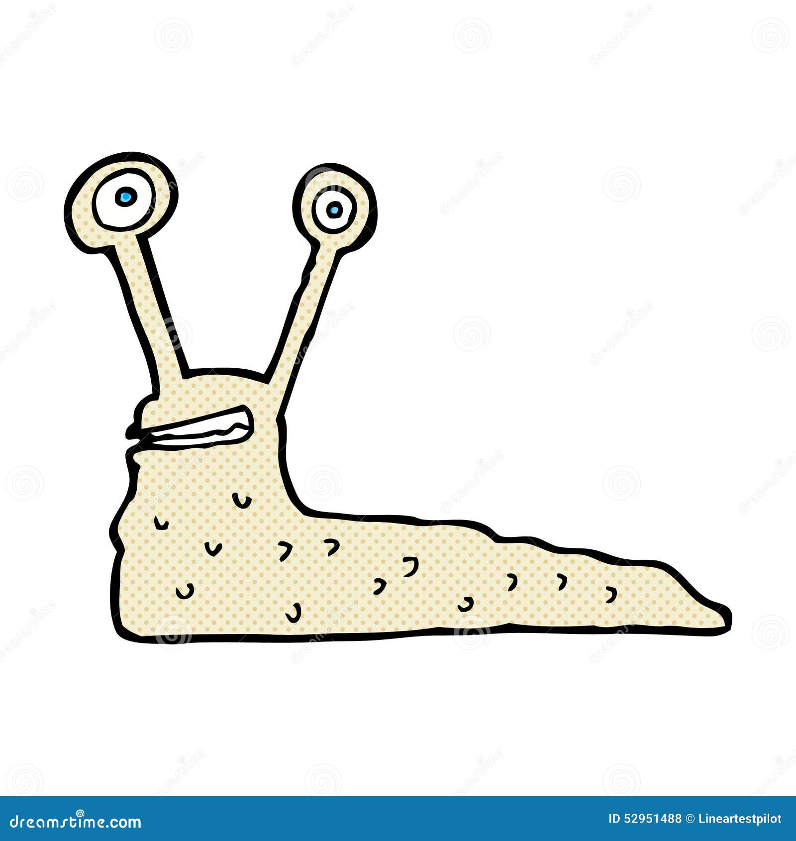 Lesma Cômica Dos Desenhos Animados Ilustração Stock - Ilustração de ...