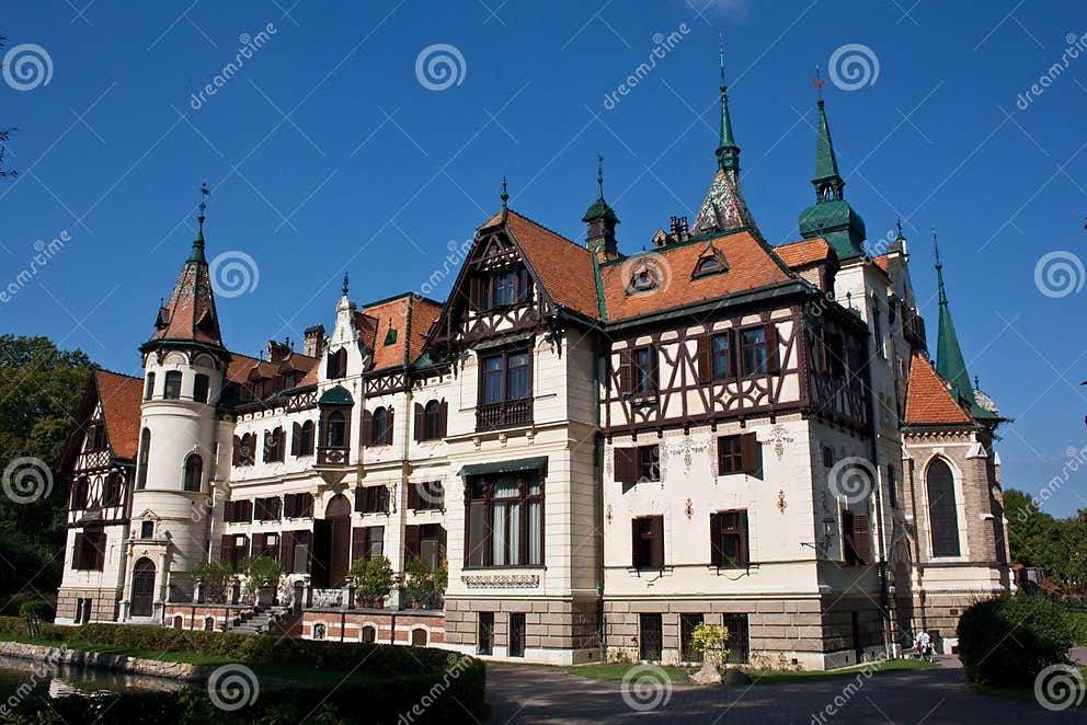 Lesna castle stock image. Image of czech, chacent, republic - 21254593
