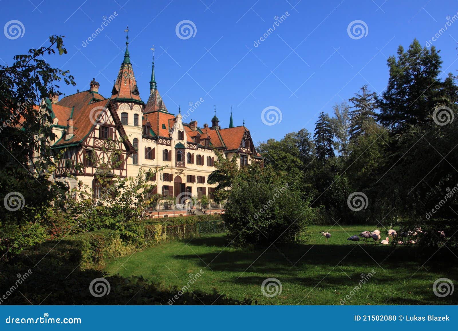 Lesna castle stock photo. Image of chateau, baroque, zlin - 21502080