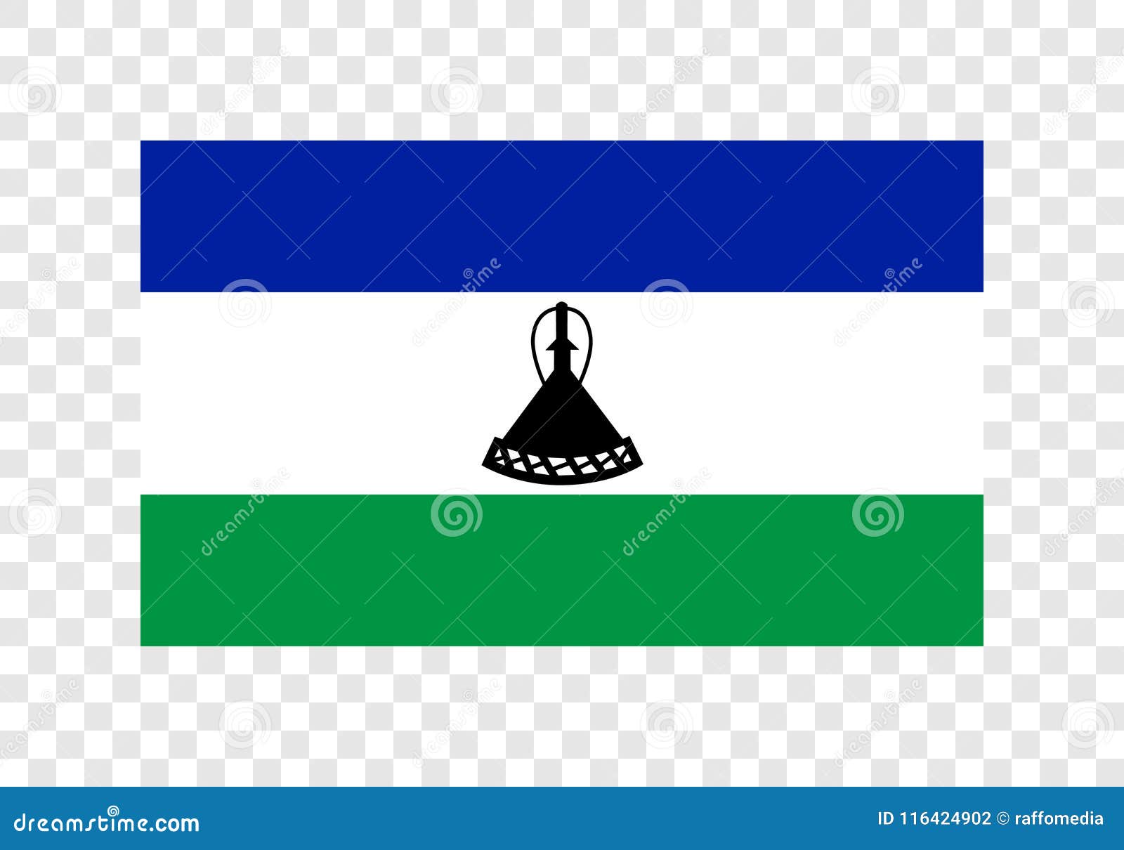 Lesotho - bandera nacional stock de ilustración. Ilustración de lesoto ...