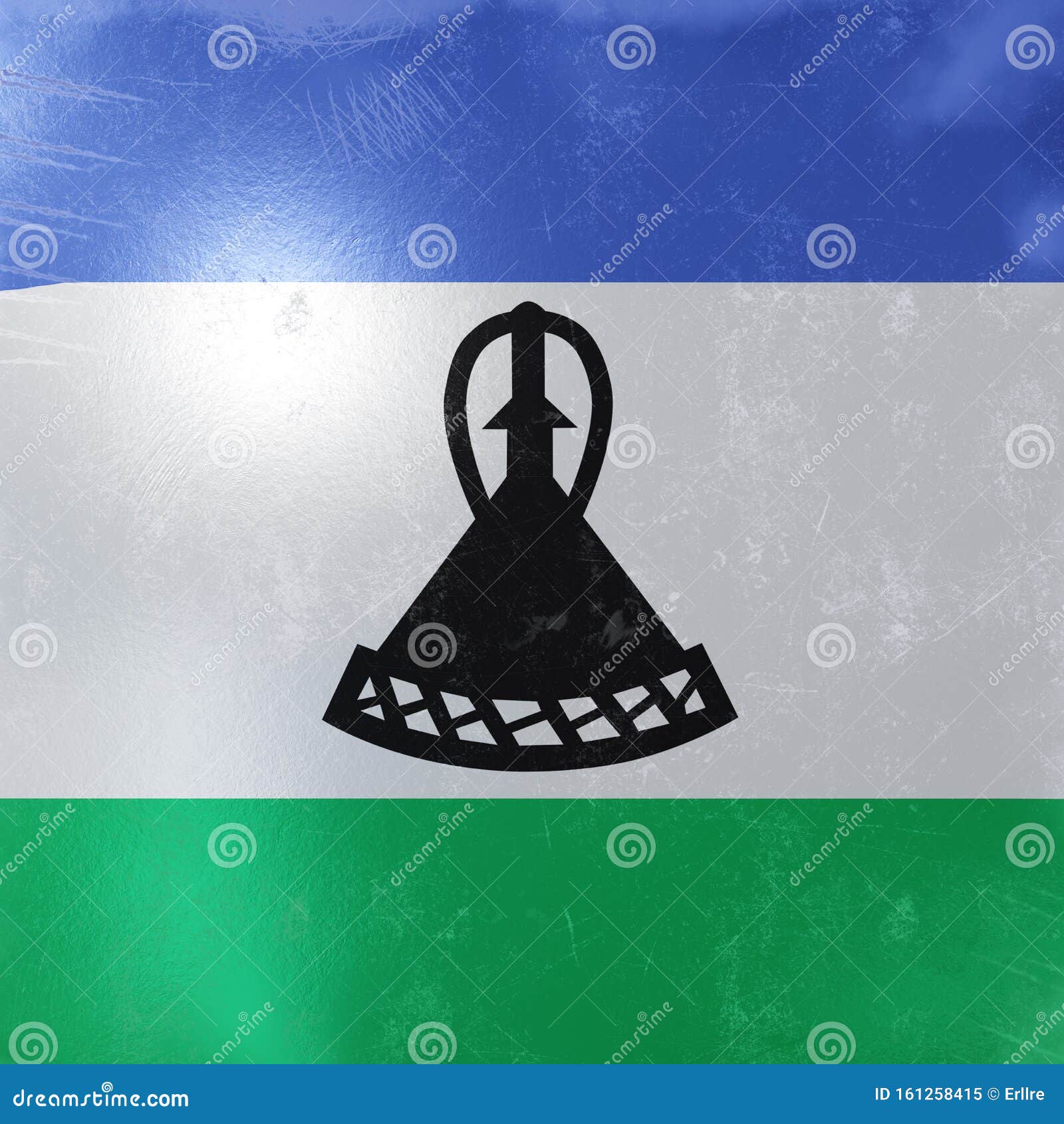 Lesotho flag icon stock illustration. Illustration of flag - 161258415
