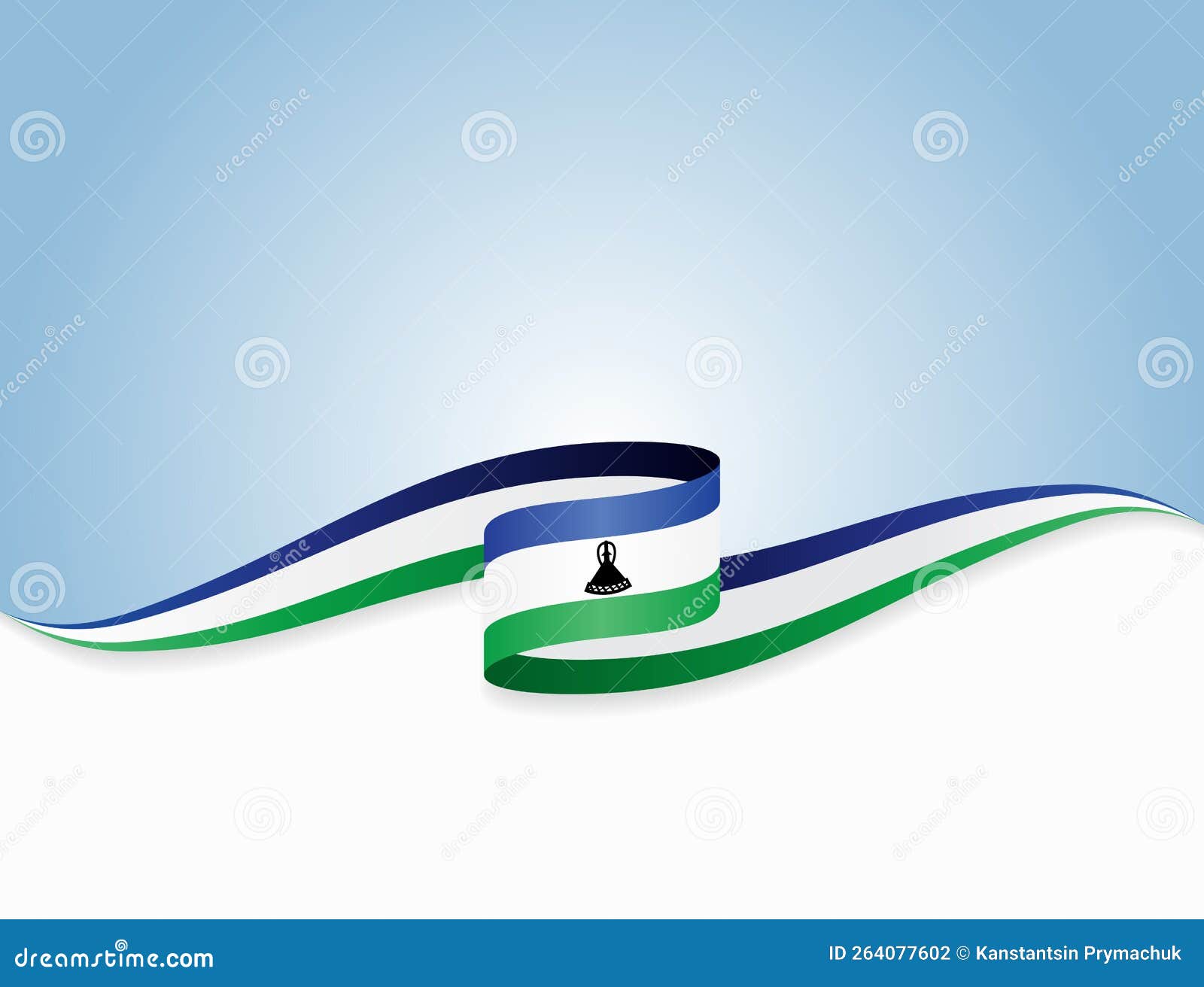 Lesotho Flag Wavy Background Layout. Vector Illustration. Stock Vector ...