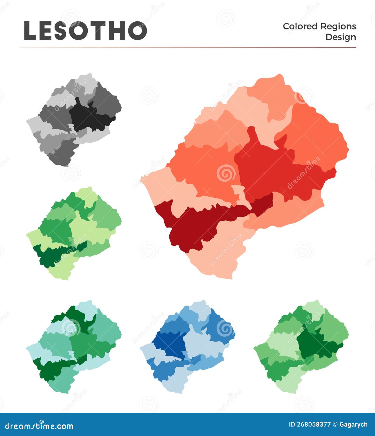 Lesotho map collection. stock vector. Illustration of background - 268058377