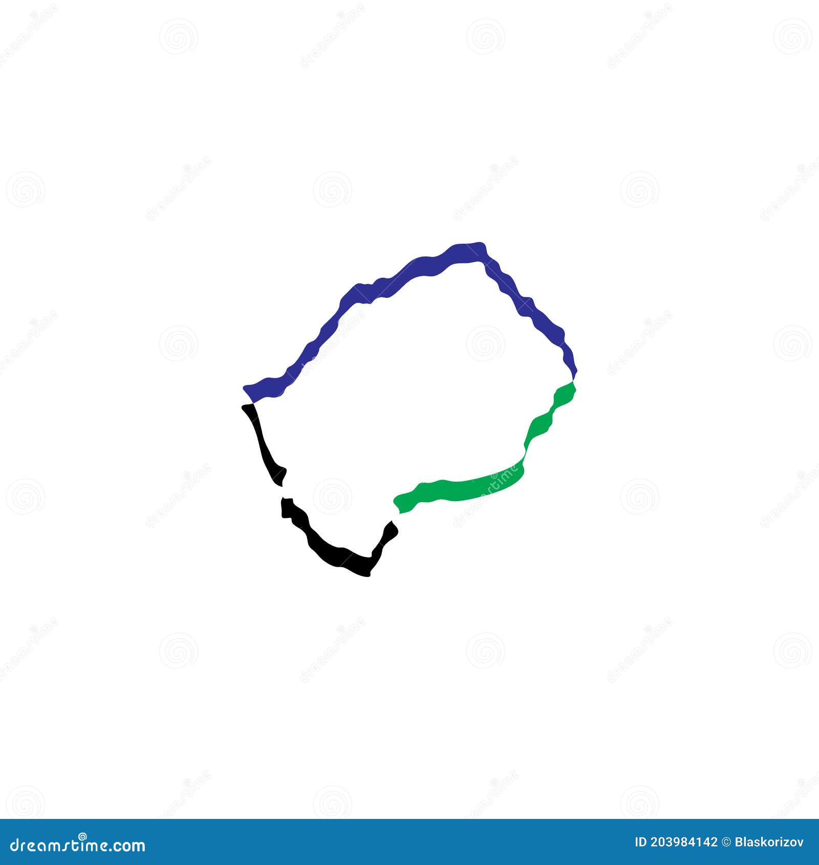 Lesotho Map Icon Vector Symbol Element Stock Vector - Illustration of ...