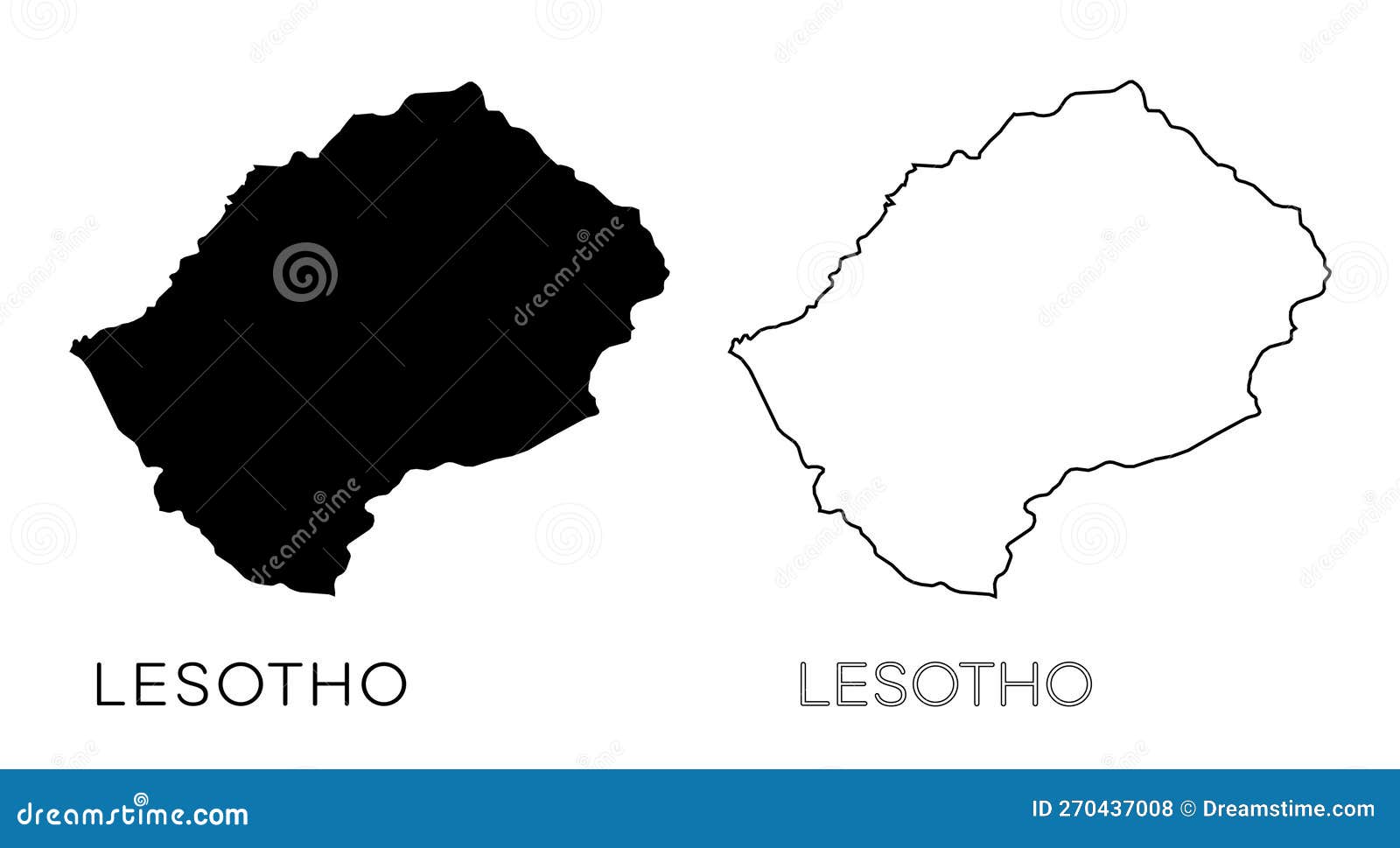 Lesotho map silhouette stock illustration. Illustration of country ...
