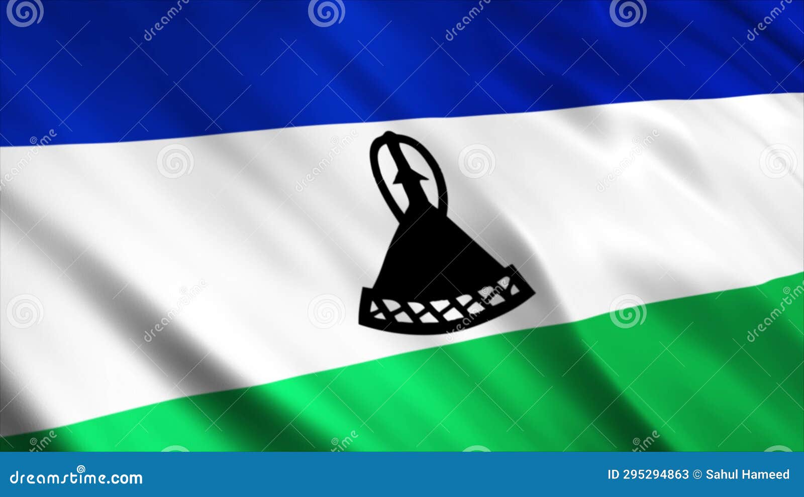 Lesotho National Flag Animation with Seamless Loop Stock Video - Video ...