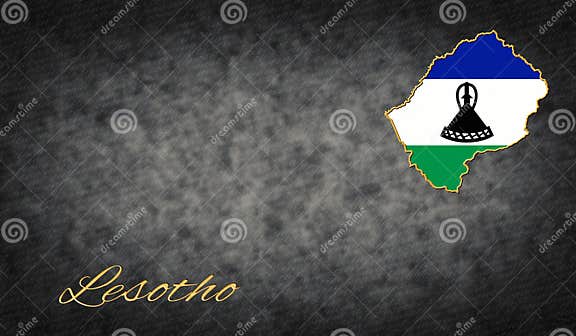 Lesotho Symbols, Map of Lesotho Stock Photo - Image of nature, arts ...