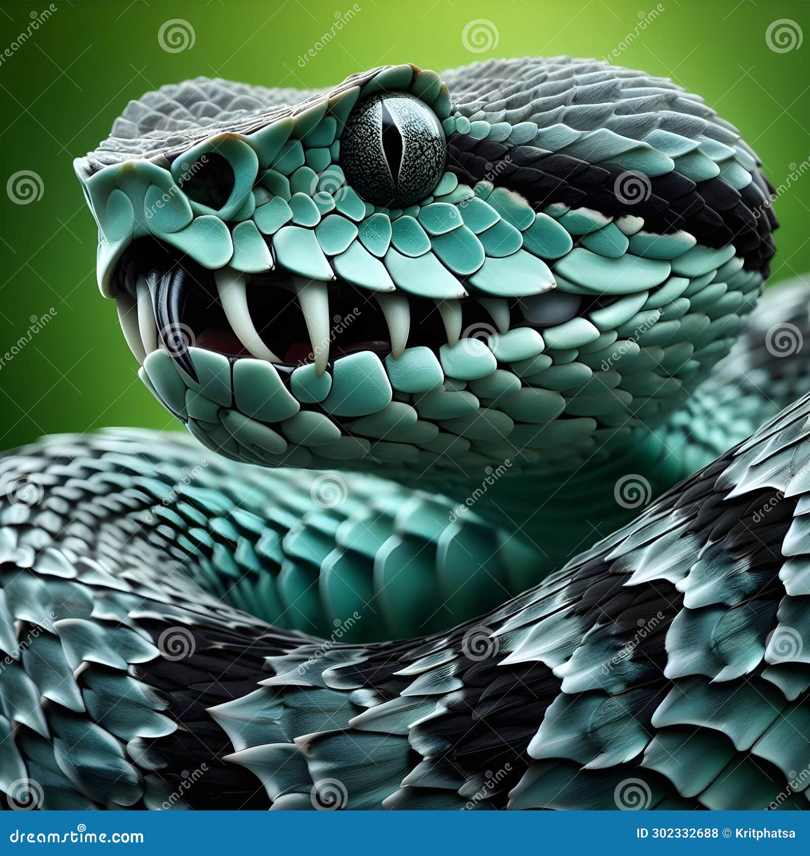 Lesser Sunda Islands Pit Viper Generative Ai for Illustrations Stock ...