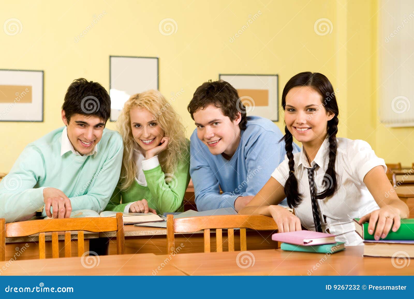 At the lesson stock photo. Image of female, reader, highschool - 9267232