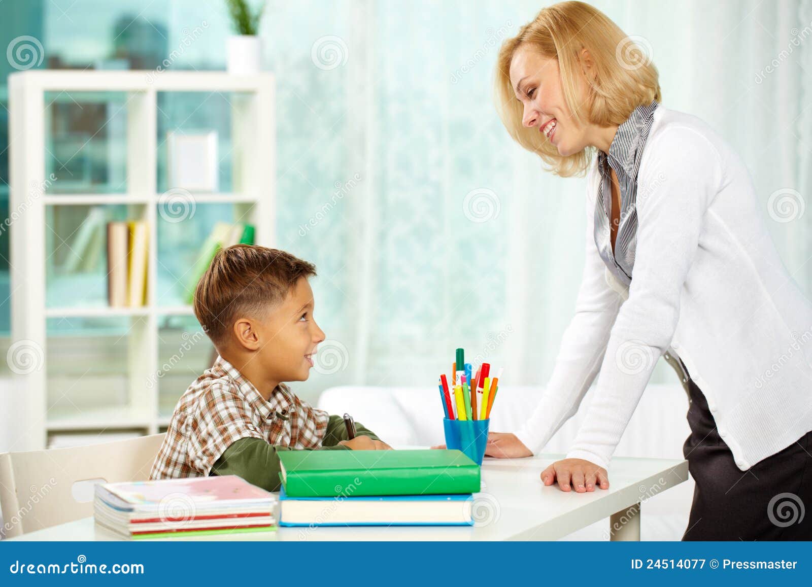 Lesson of drawing stock image. Image of back, artist - 24514077