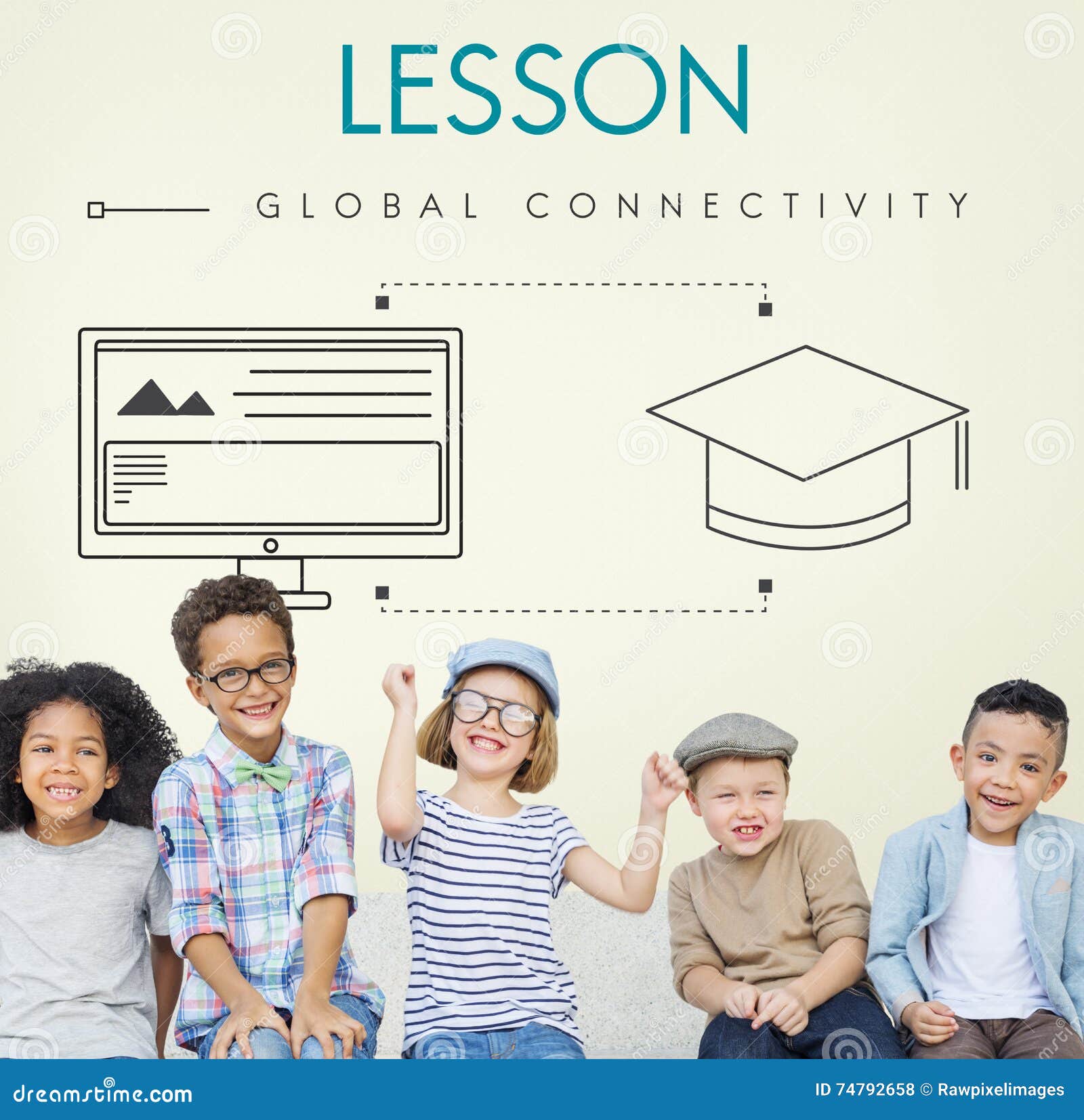 Lesson Global Connectivity Student Graphic Concept Stock Photo - Image ...