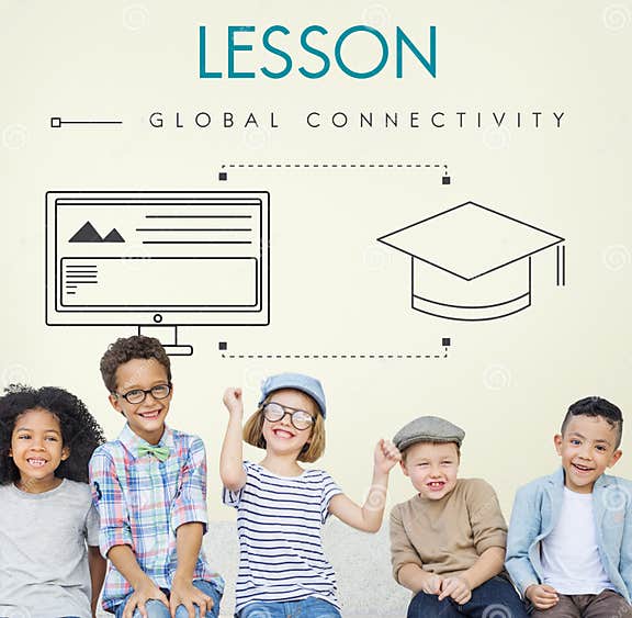 Lesson Global Connectivity Student Graphic Concept Stock Photo - Image ...