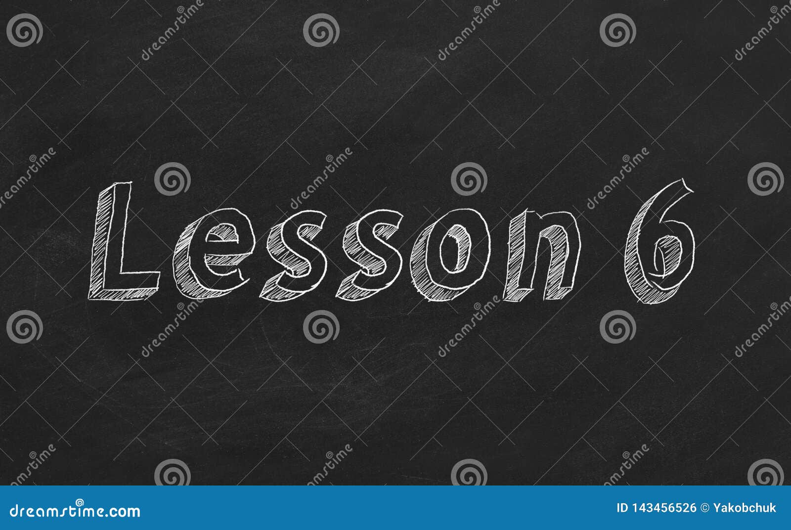 Lesson 6 stock illustration. Illustration of black, font - 143456526