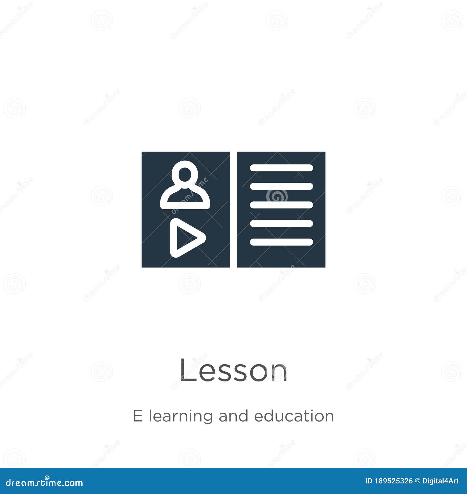 Lesson Icon Vector. Trendy Flat Lesson Icon from E Learning and ...