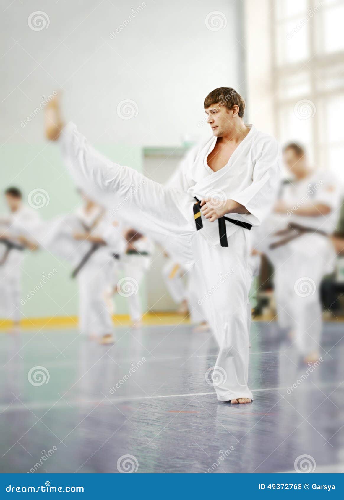 Lesson in karate school stock photo. Image of lifestyle - 49372768