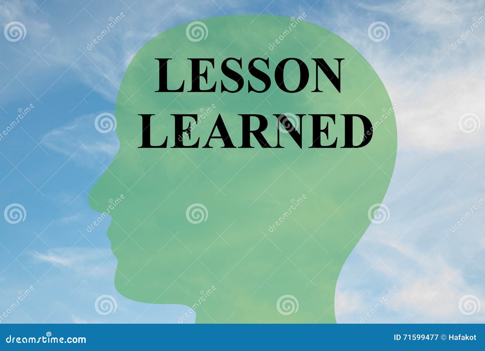 Lesson Learned Mental Concept Stock Illustration - Illustration of exam ...