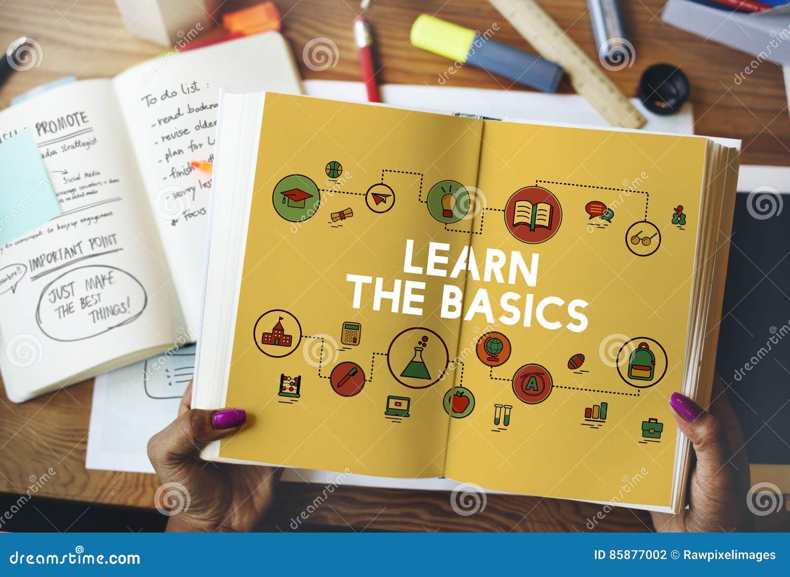 Lesson Learning Literacy Knowledge Education Concept Stock Photo ...