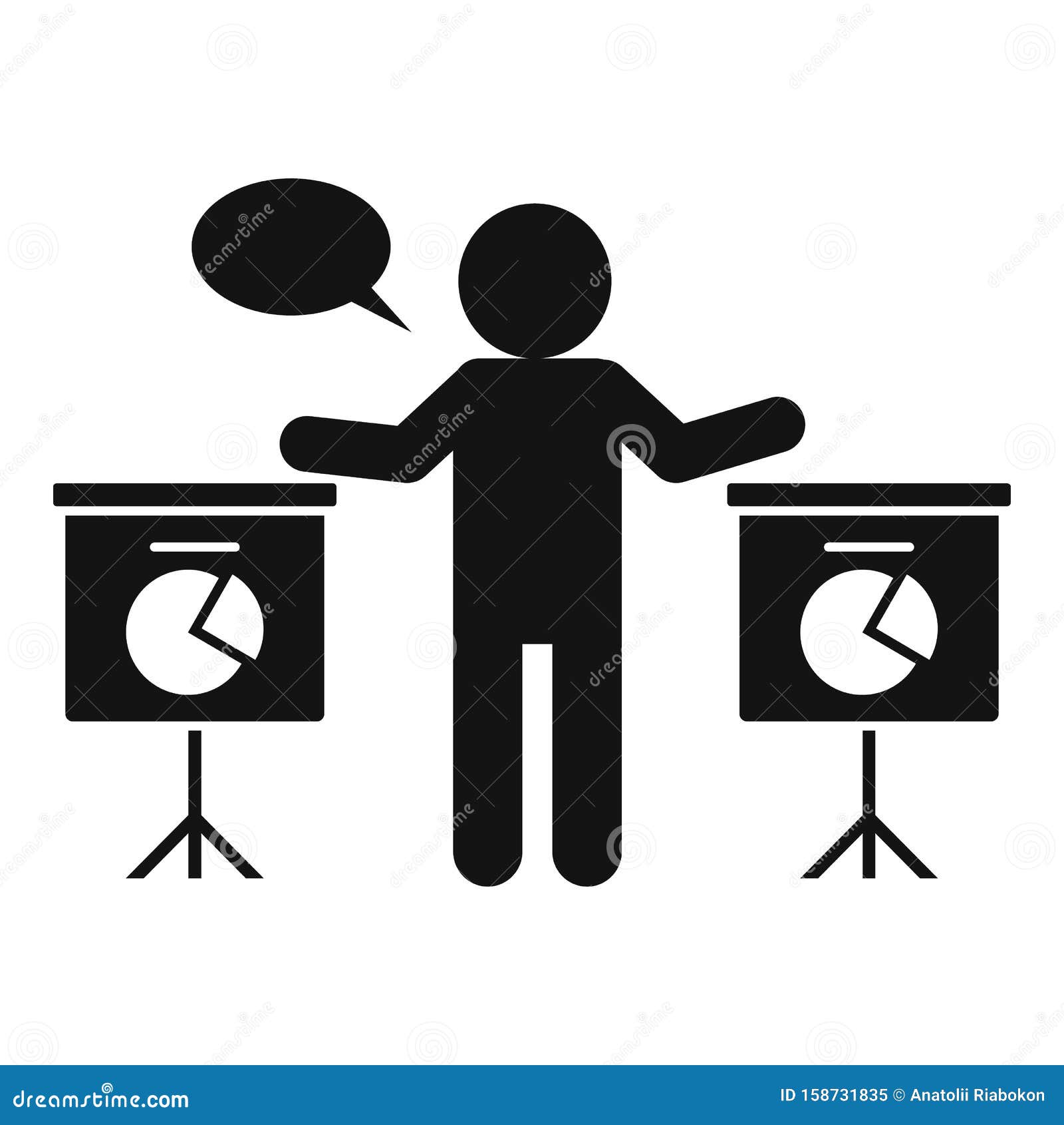 Lesson Lecture Icon, Simple Style Stock Vector - Illustration of ...