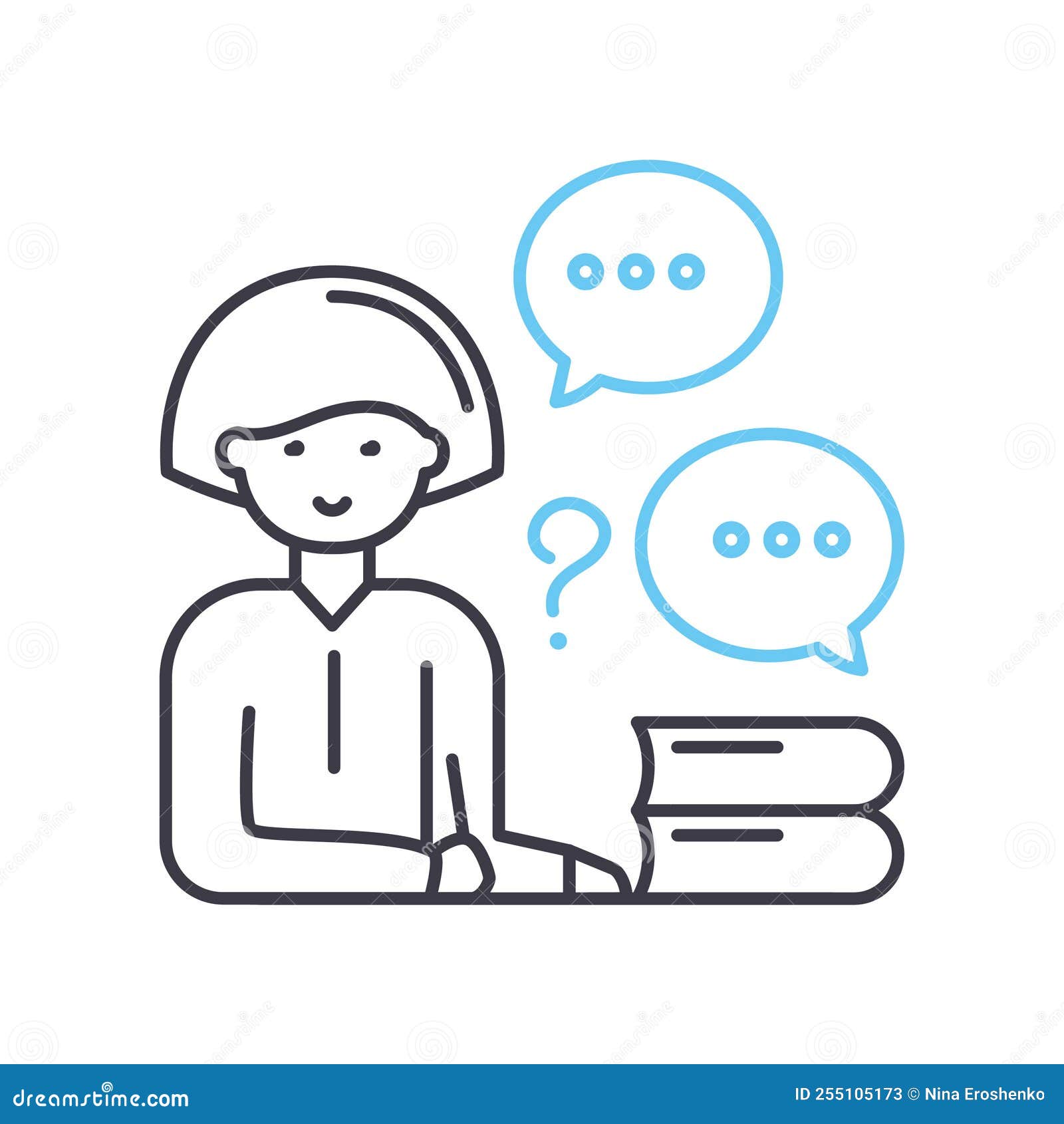 Lesson Line Icon, Outline Symbol, Vector Illustration, Concept Sign ...