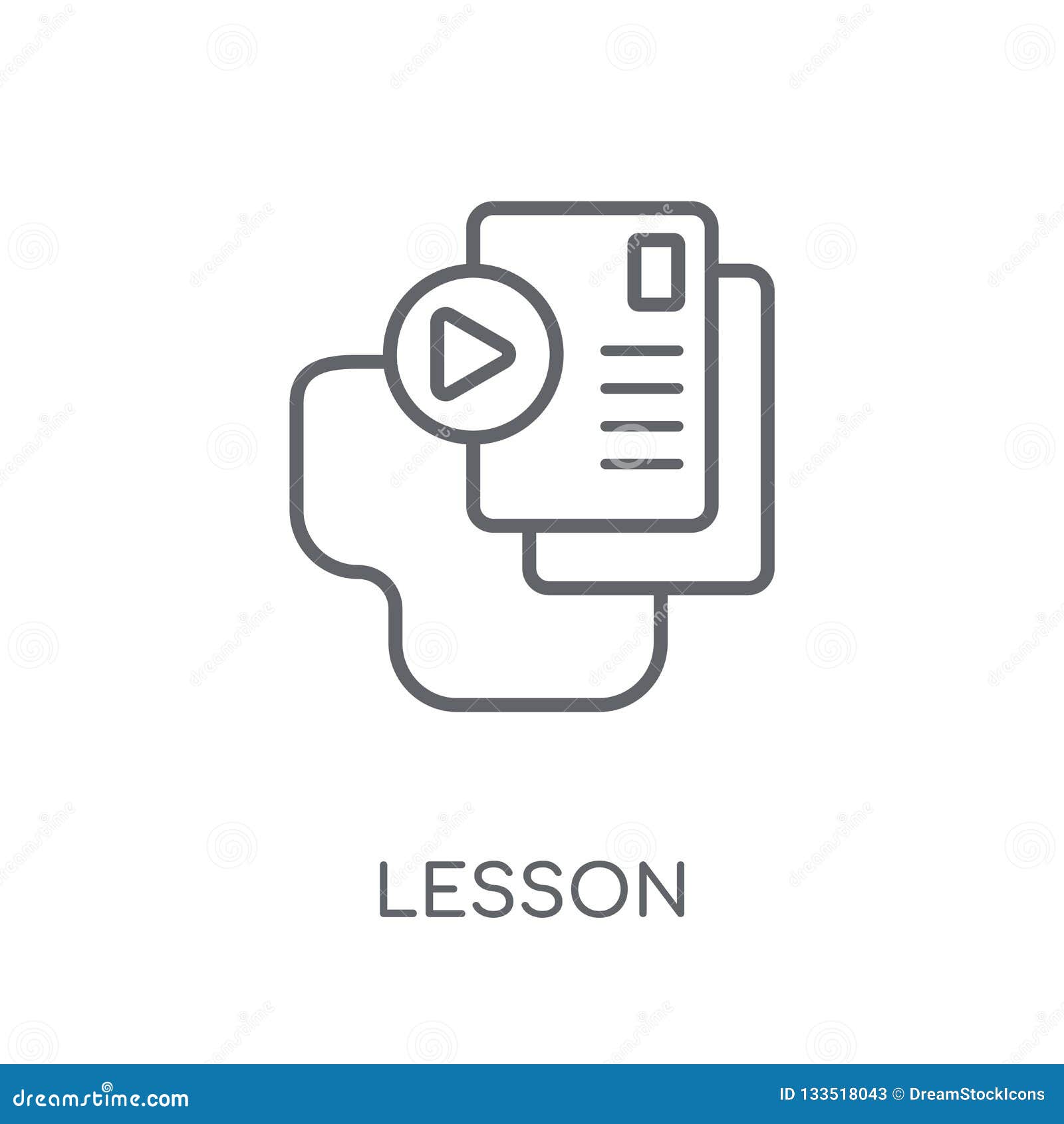 Lesson Linear Icon. Modern Outline Lesson Logo Concept on White Stock ...