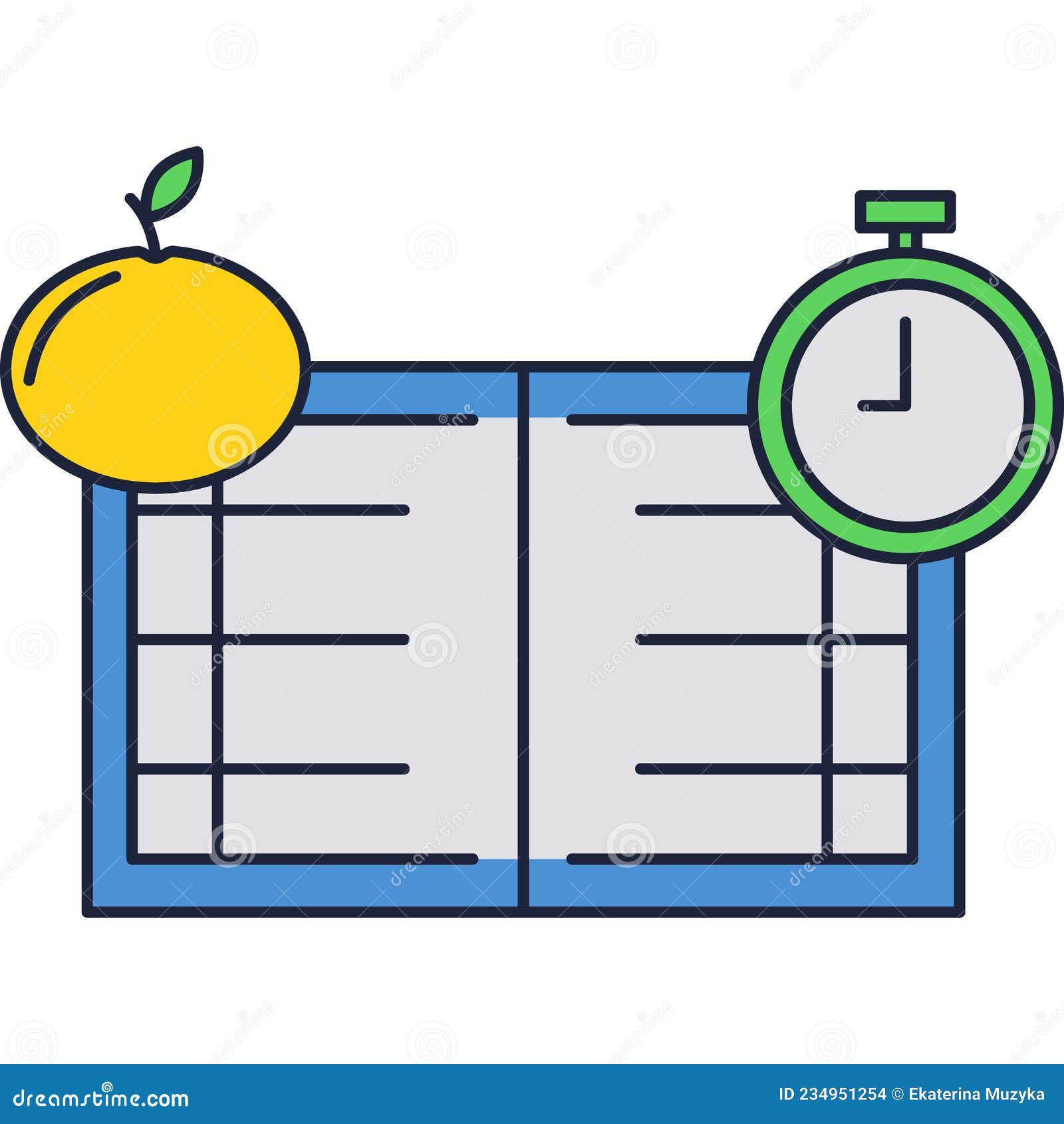 Lesson Plan Icon Flat Vector Business Education Stock Vector ...