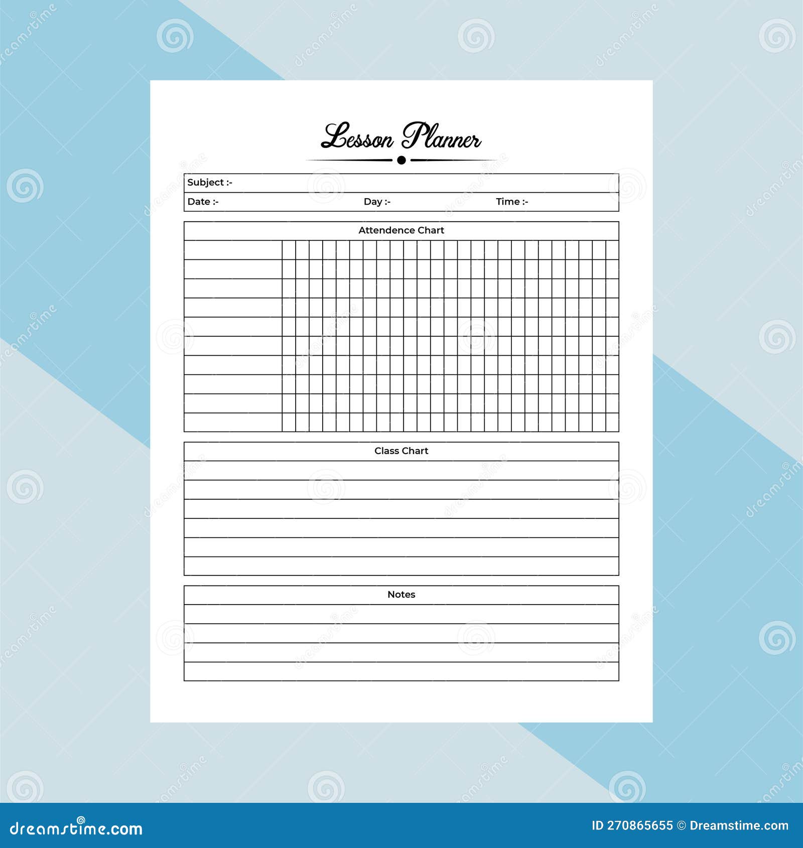 Lesson Planner KDP Interior Journal Template. daily Class Notes Tracker ...