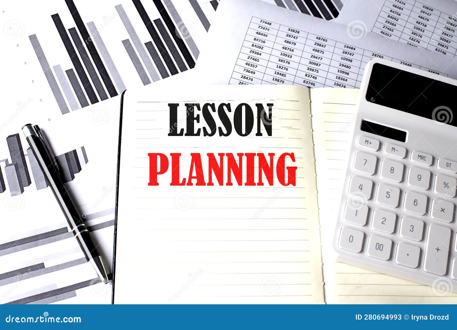 LESSON PLANNING Text Written on a Notebook on Chart and Diagram Stock ...