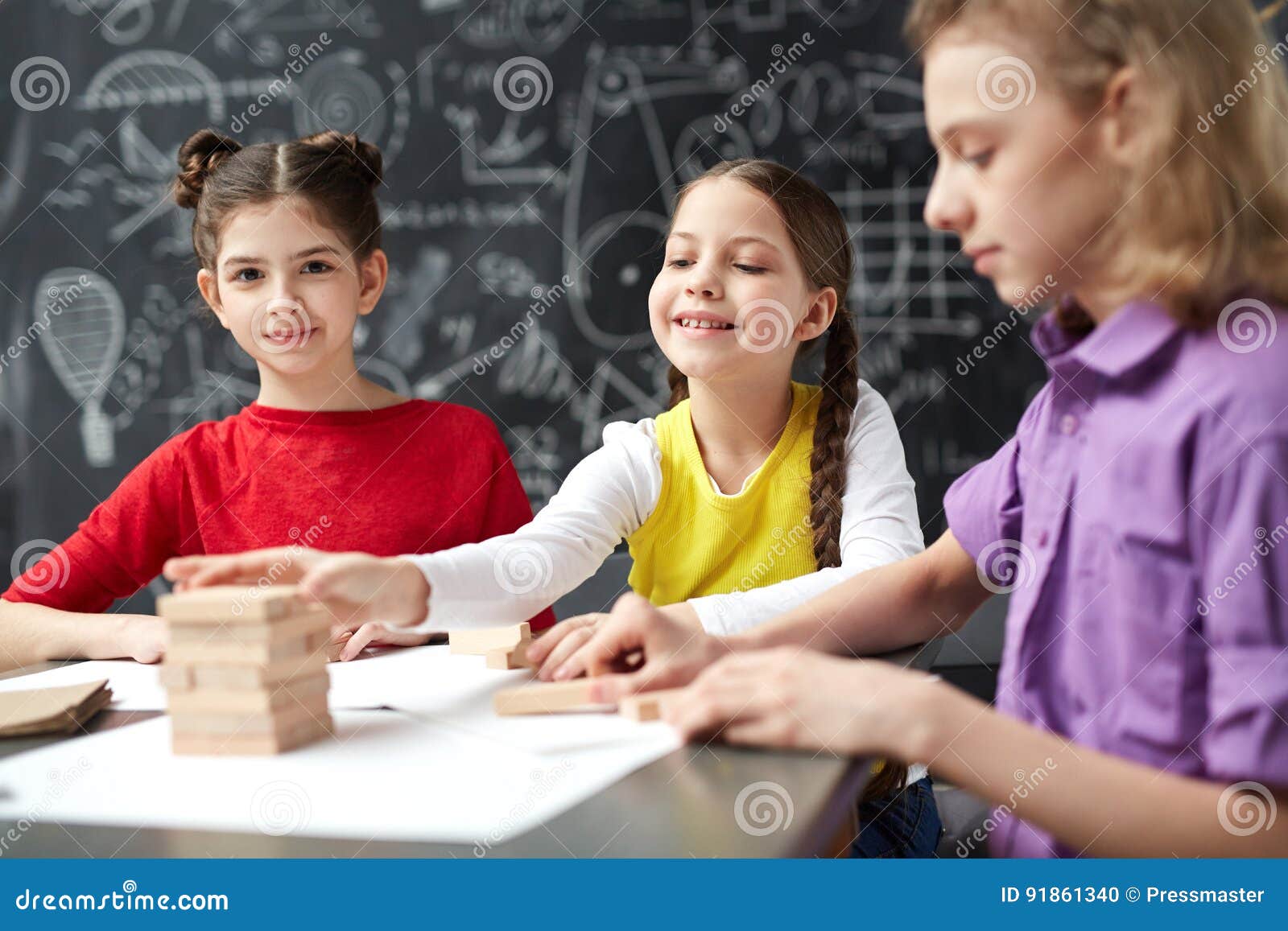 Lesson of play stock photo. Image of game, group, girl - 91861340
