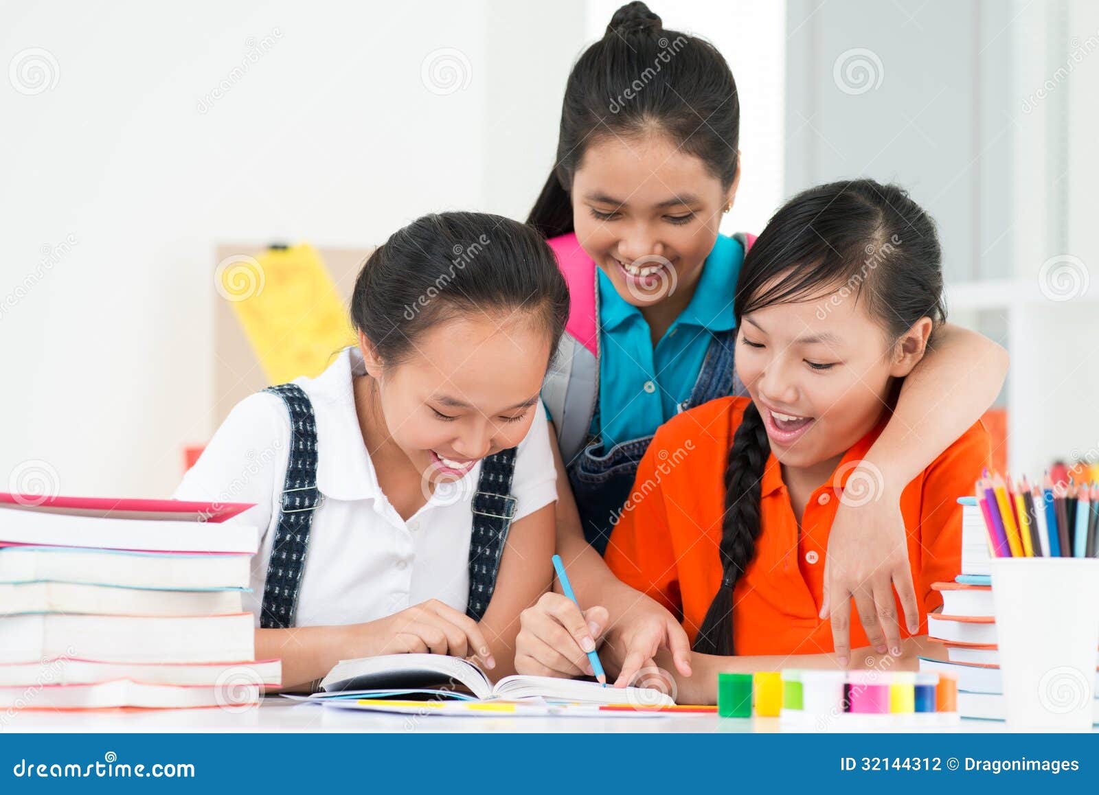At the lesson stock photo. Image of classroom, communication - 32144312