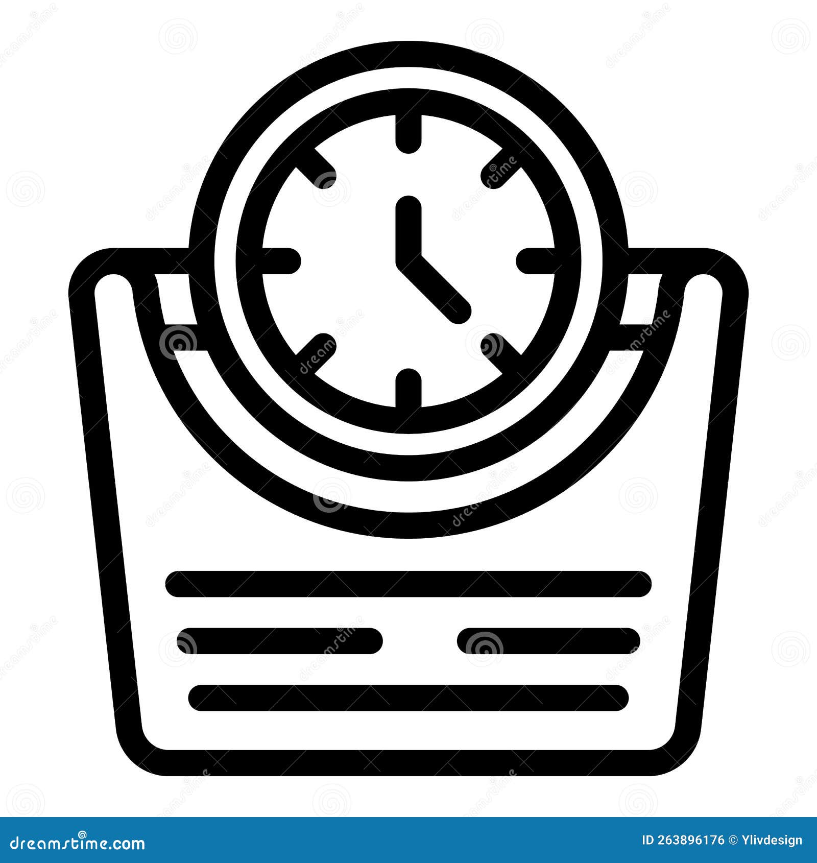 Lesson Time Icon Outline Vector. Training Course Stock Vector ...