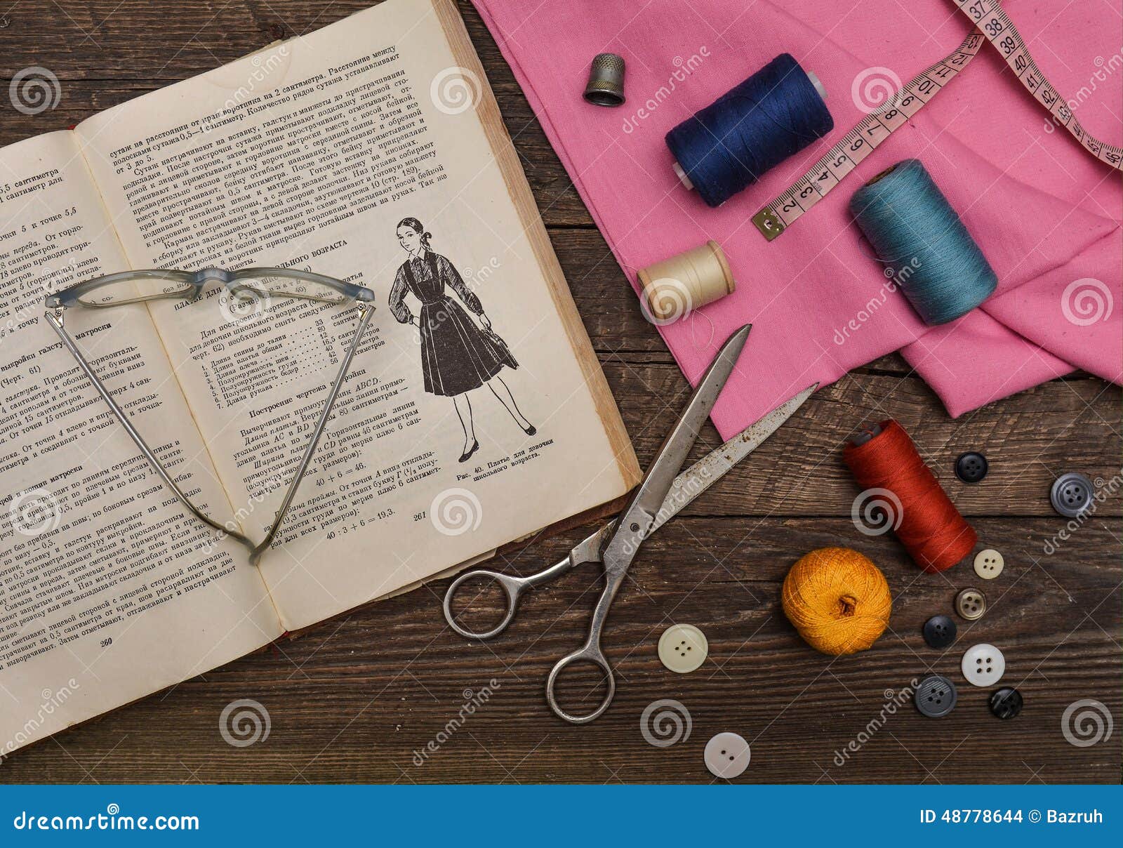 Lessons of dressmaking editorial stock image. Image of threads - 48778644