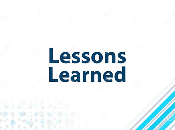 Lessons Learned Modern Flat Design Blue Abstract Background Stock ...