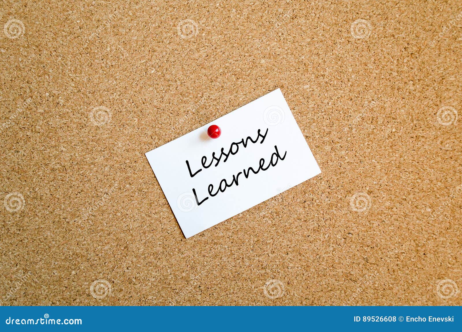 Lessons Learned Sticky Note Concept Stock Photo - Image of comment ...