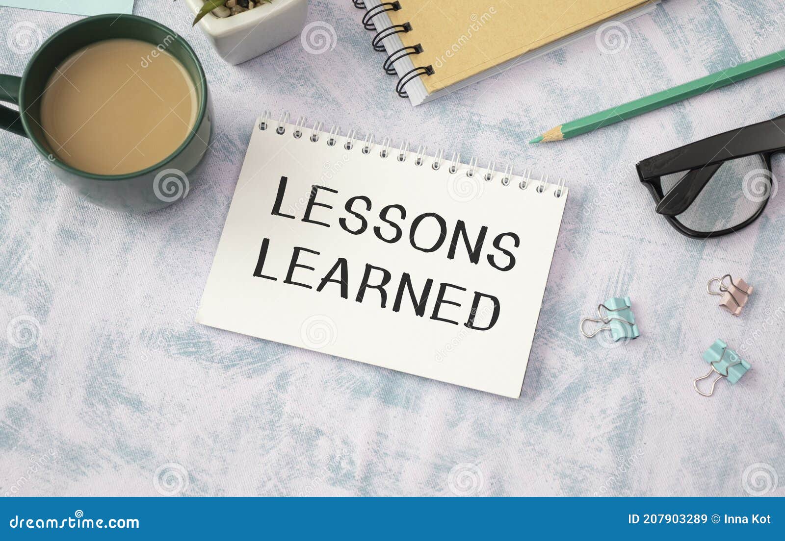 Lessons Learned Text Concept Write Stock Image - Image of standard ...