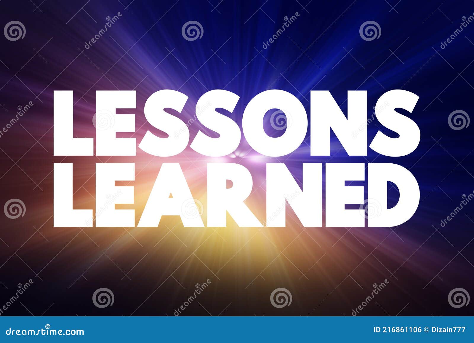 Lessons Learned Text Quote, Concept Background Stock Illustration ...