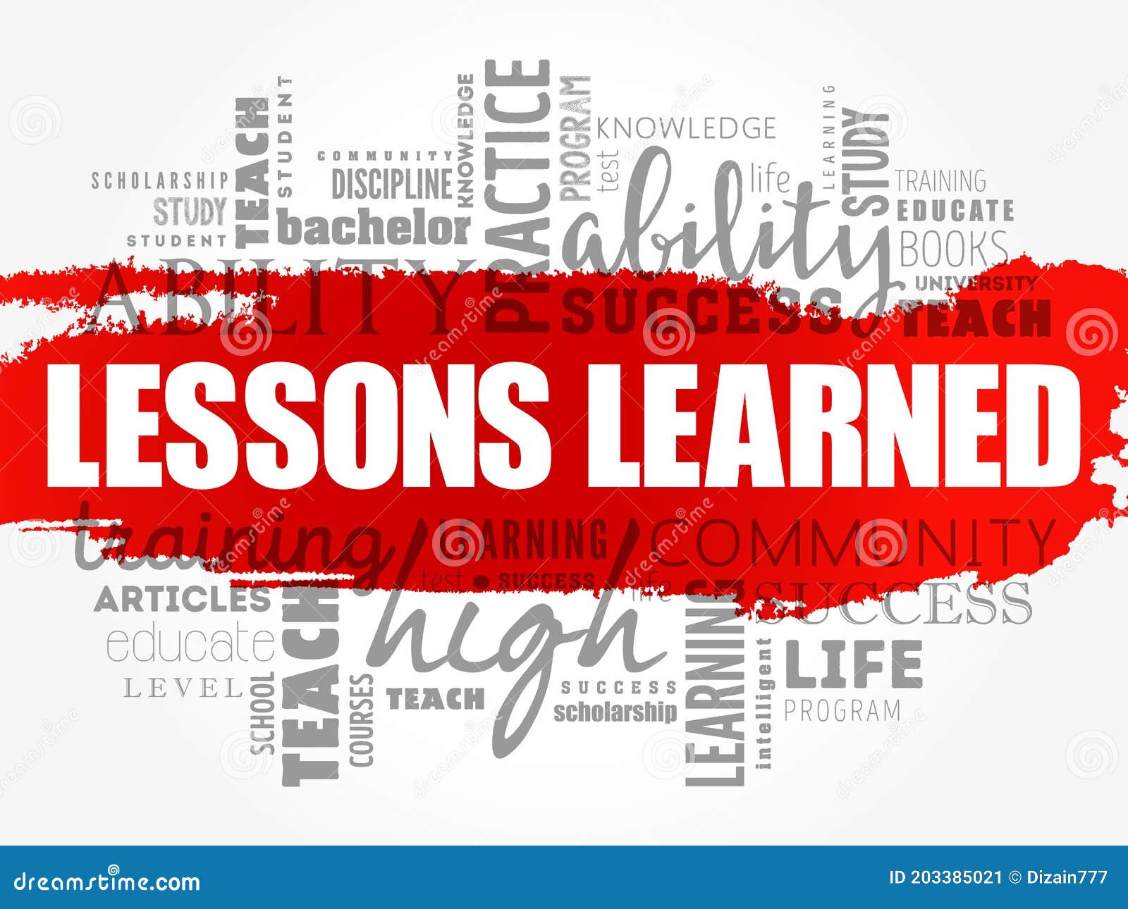 Lessons Learned Word Cloud Collage Stock Illustration - Illustration of ...