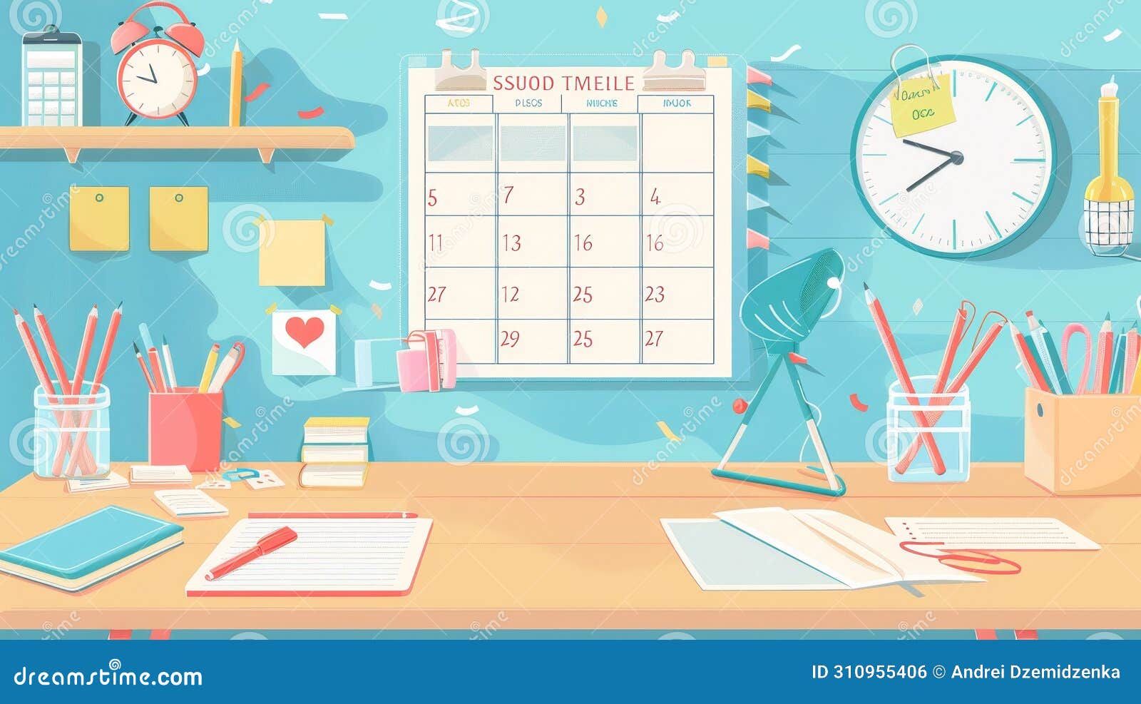 Lessons Schedule, Blank Timetable, Classes Plan. Students daily ...