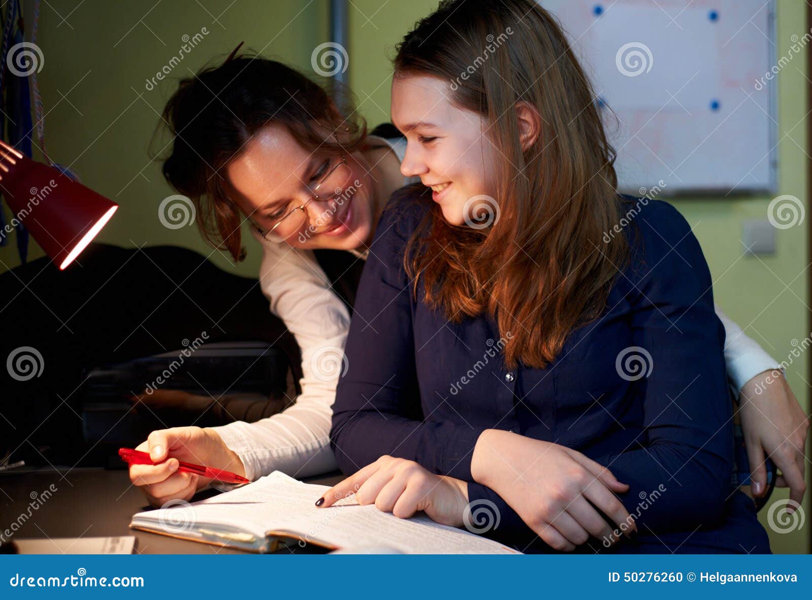 Lessons from a tutor stock photo. Image of woman, exams - 50276260