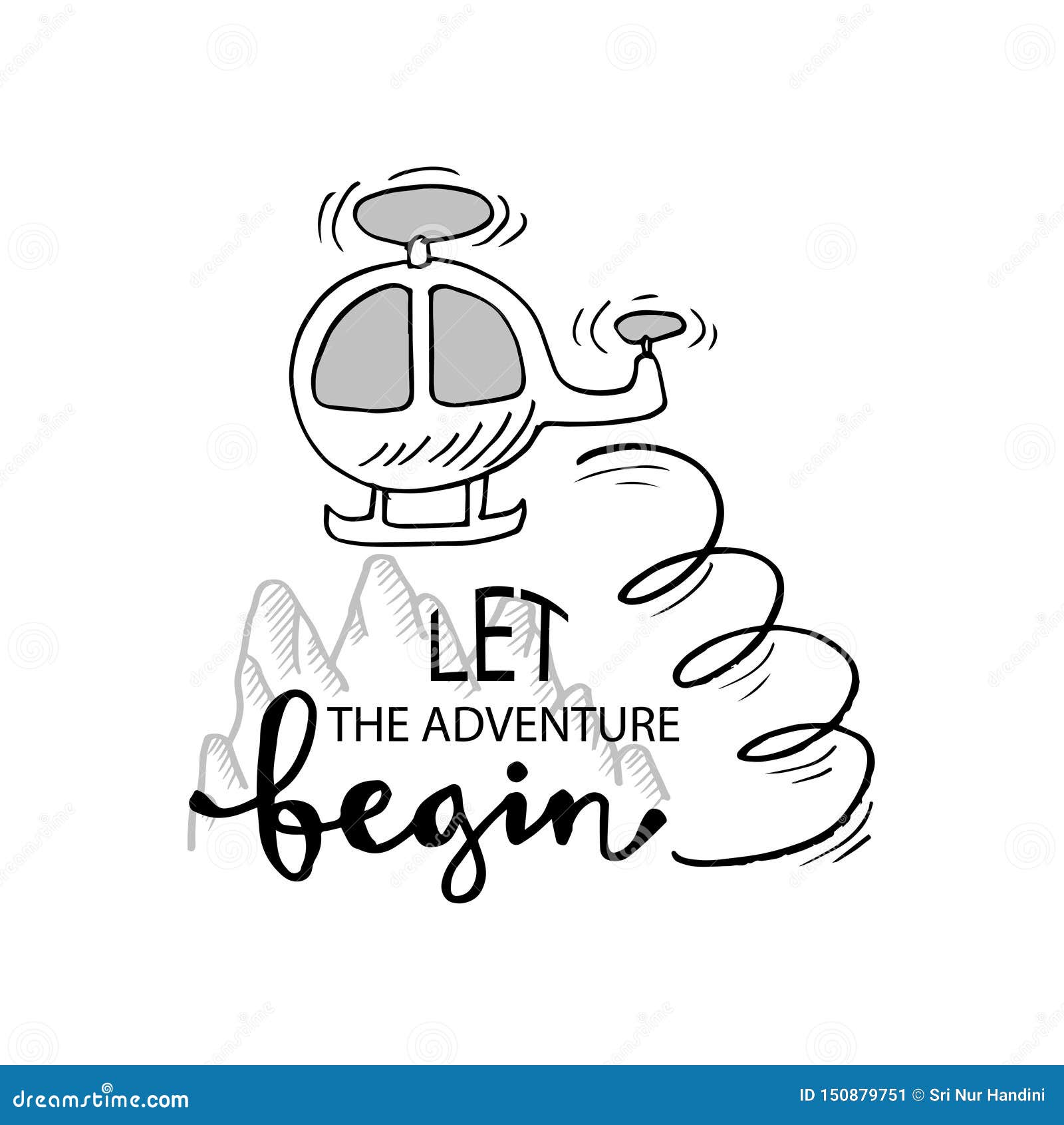Let the adventure begin. stock vector. Illustration of adventures ...