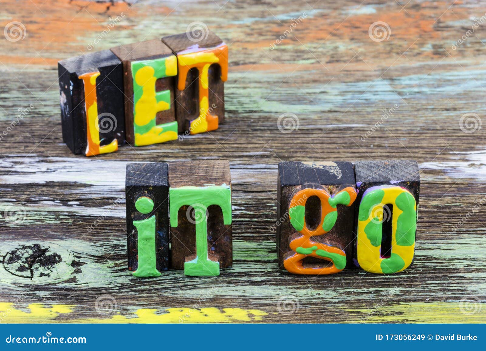 Let it Go Forgive Forget Learn Move on Forward Stock Image - Image of ...