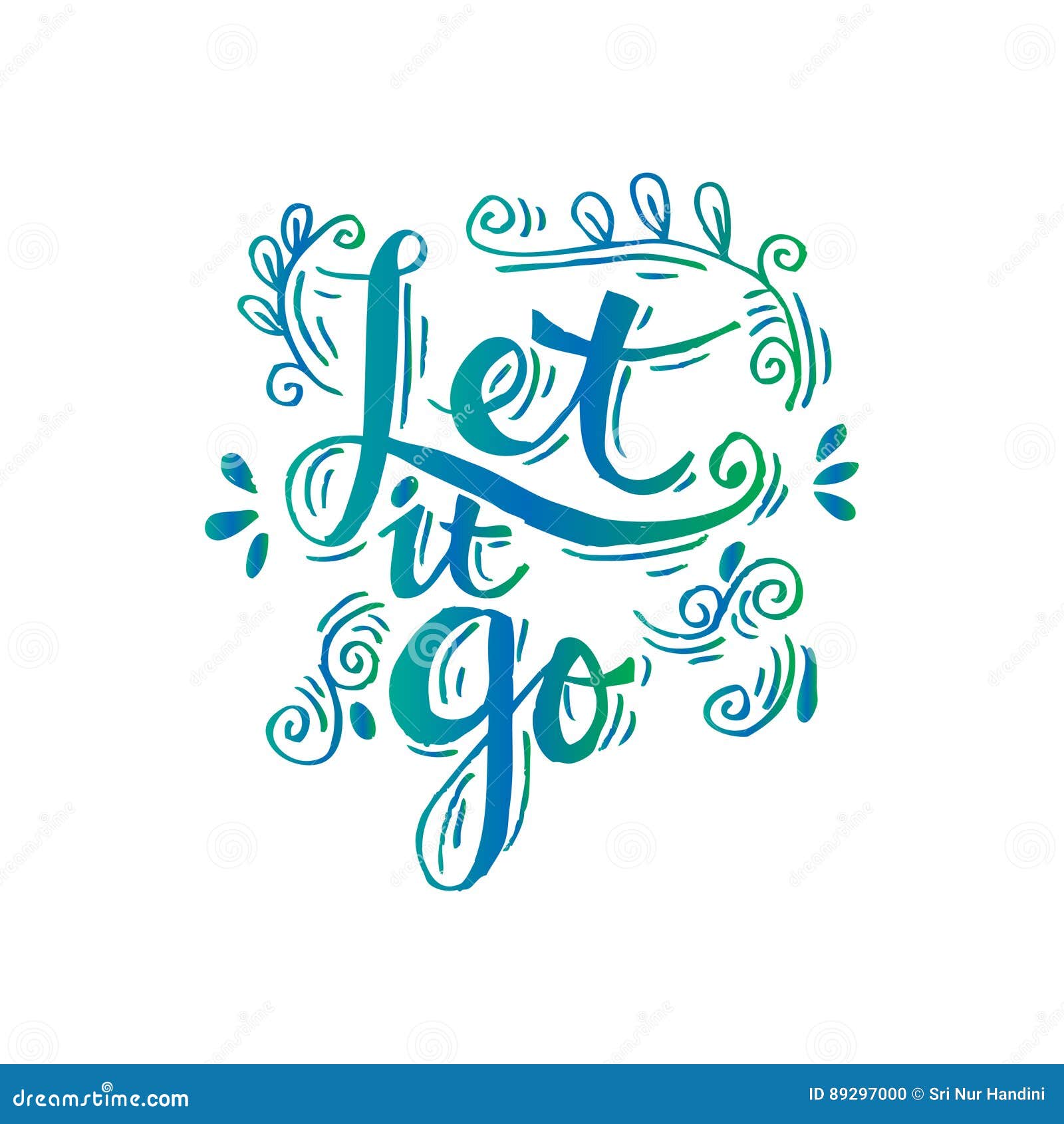 Let it go. stock illustration. Illustration of paper - 89297000