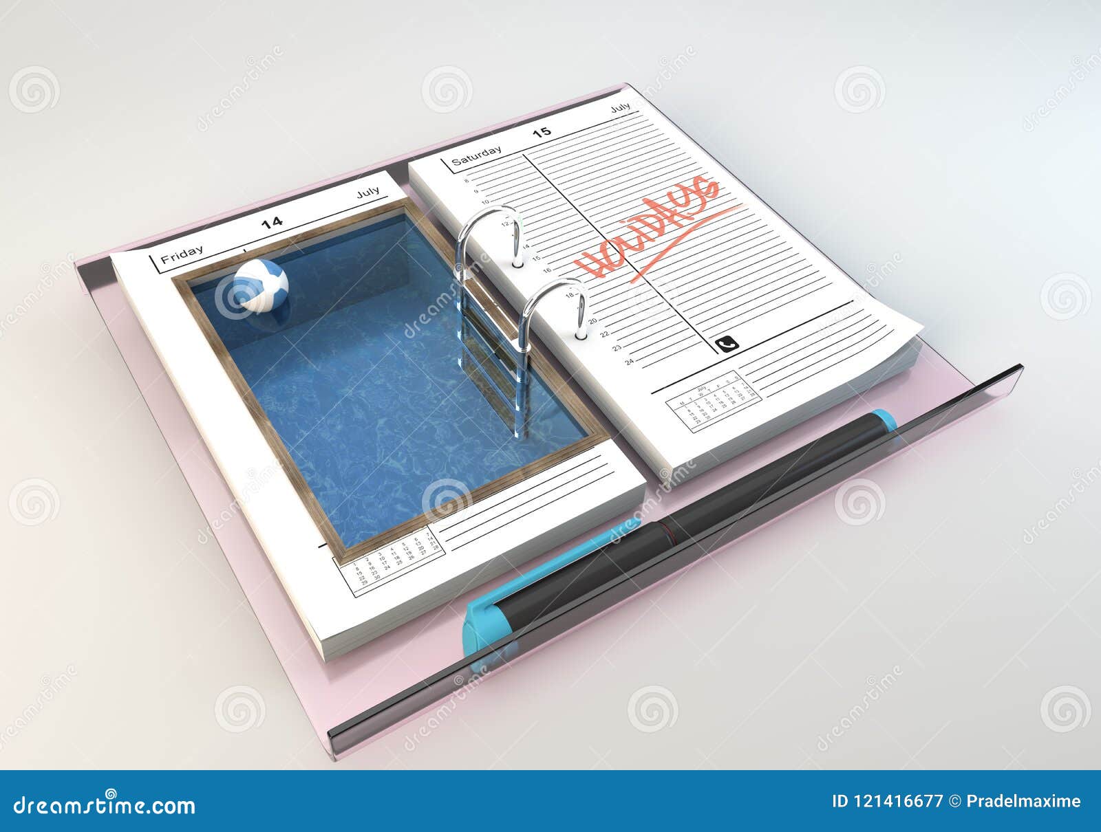 Let the holidays begin stock image. Image of organiser - 121416677