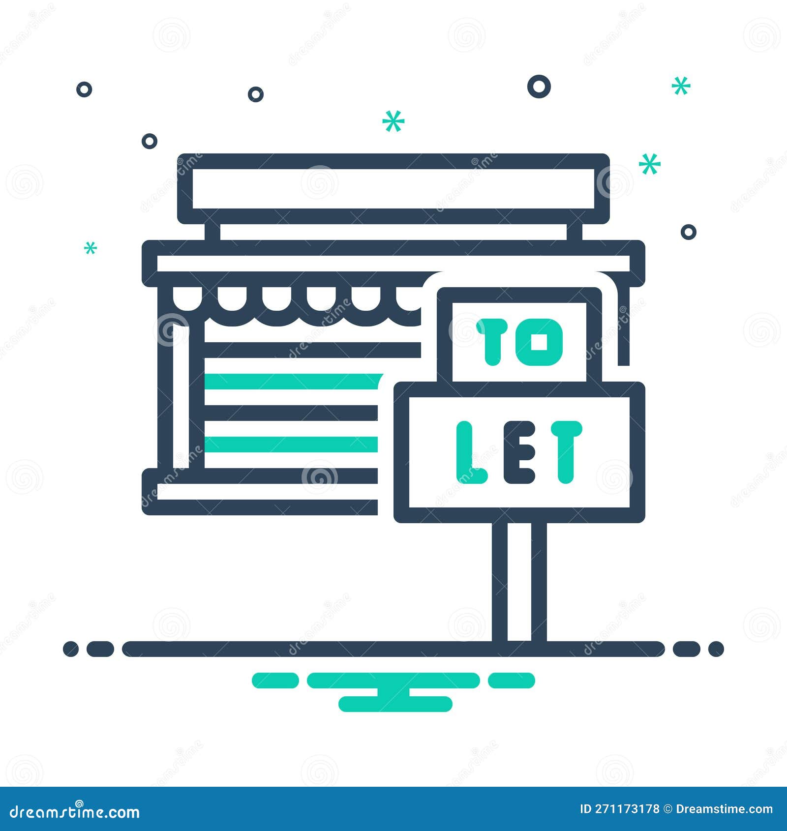 Mix Icon for Let, Allow and House Stock Illustration - Illustration of ...