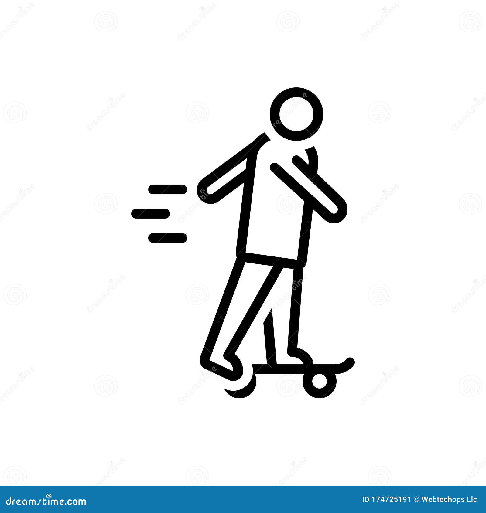 Black Line Icon for Let, Lets Go and Active Stock Vector - Illustration ...