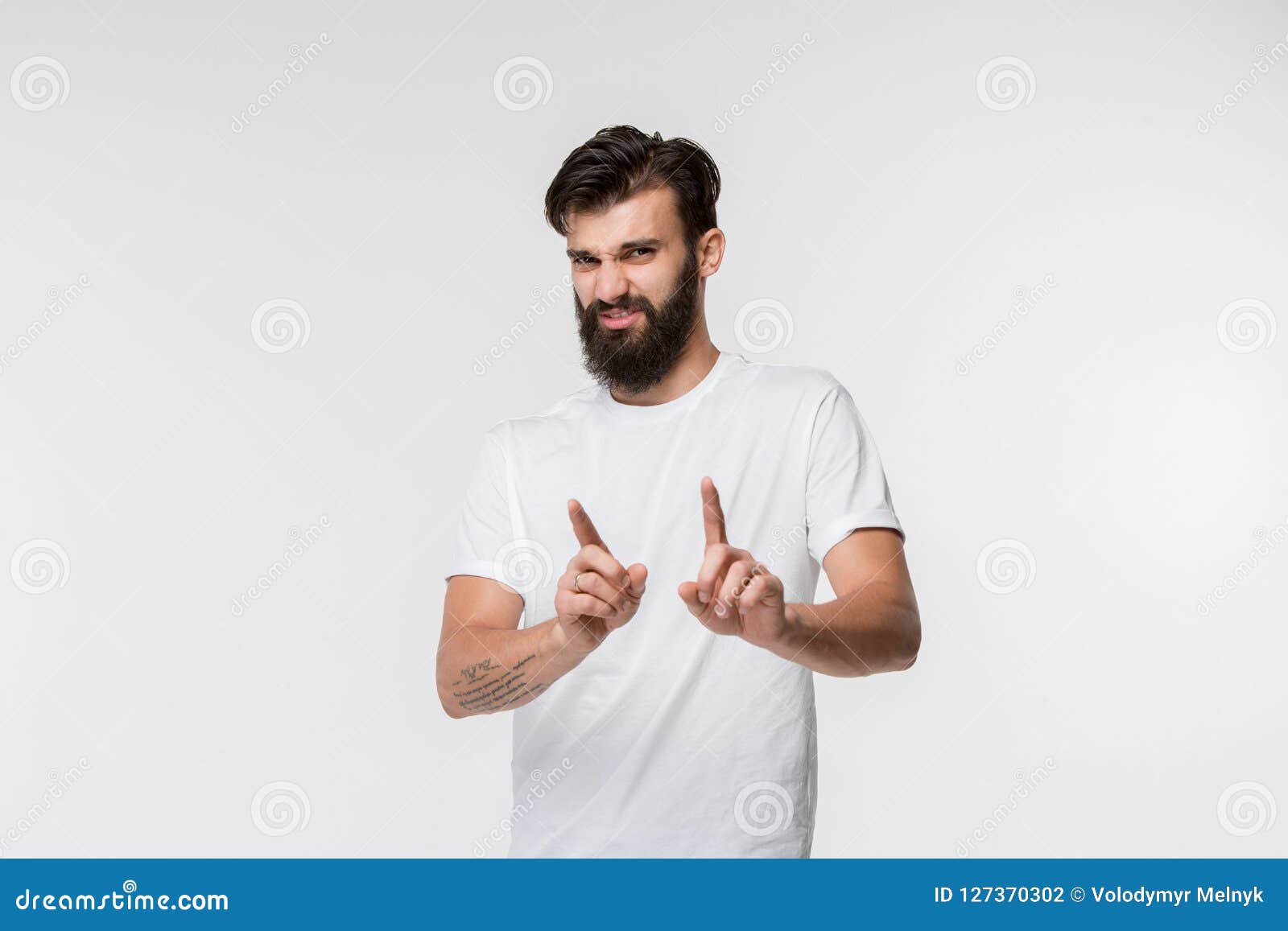 Let Me Think. Doubtful Pensive Man with Thoughtful Expression Making ...