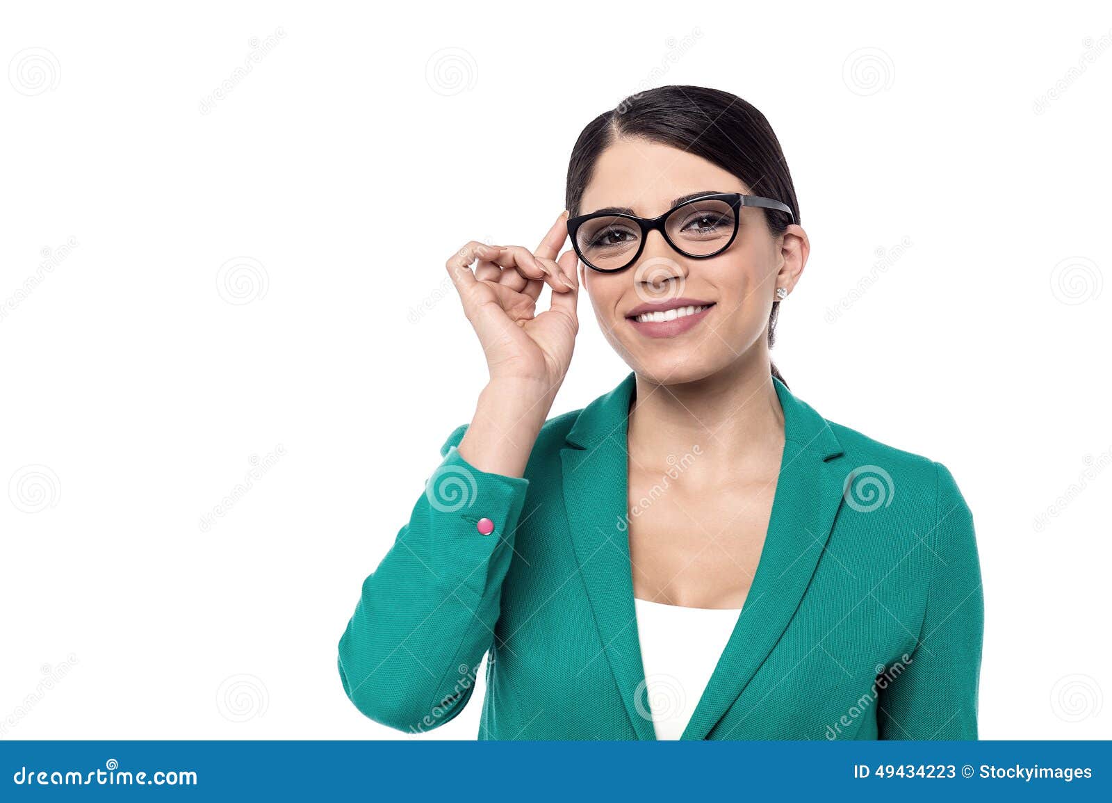 Let me think about it stock image. Image of female, adjusting - 49434223