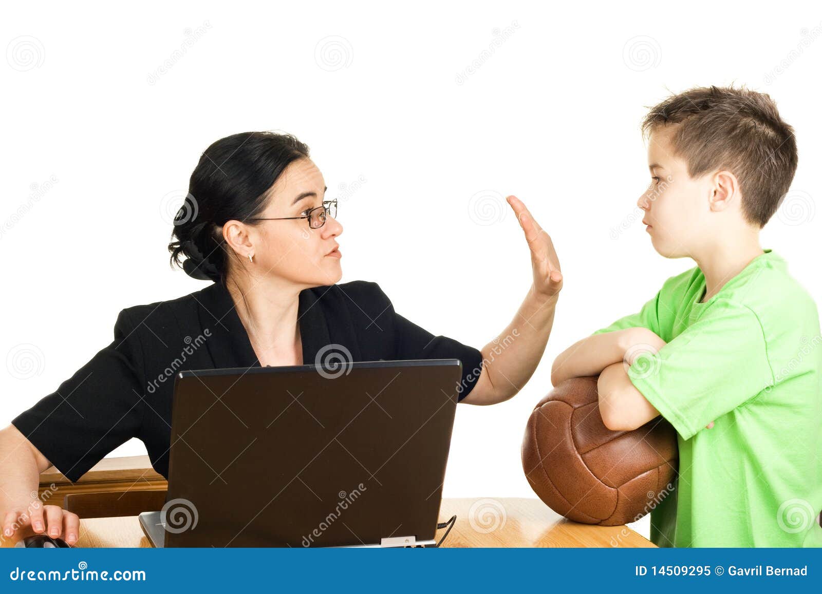 Let me work stock image. Image of family, unhappy, disturb - 14509295