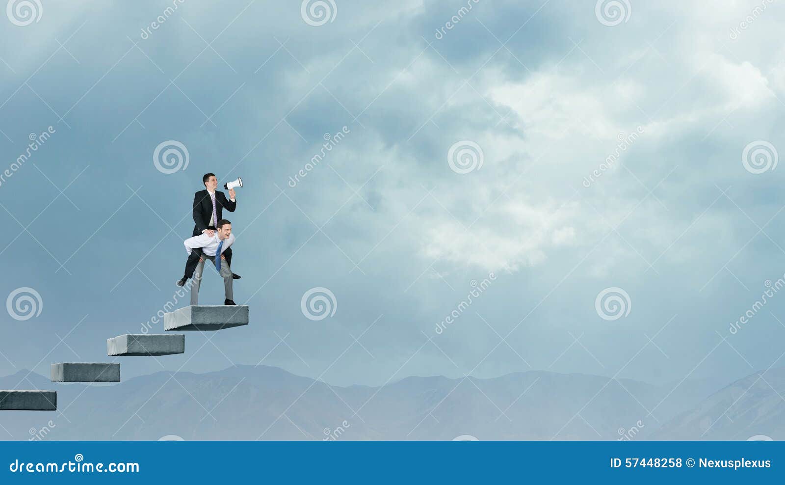 Let others work stock photo. Image of humorous, ladder - 57448258