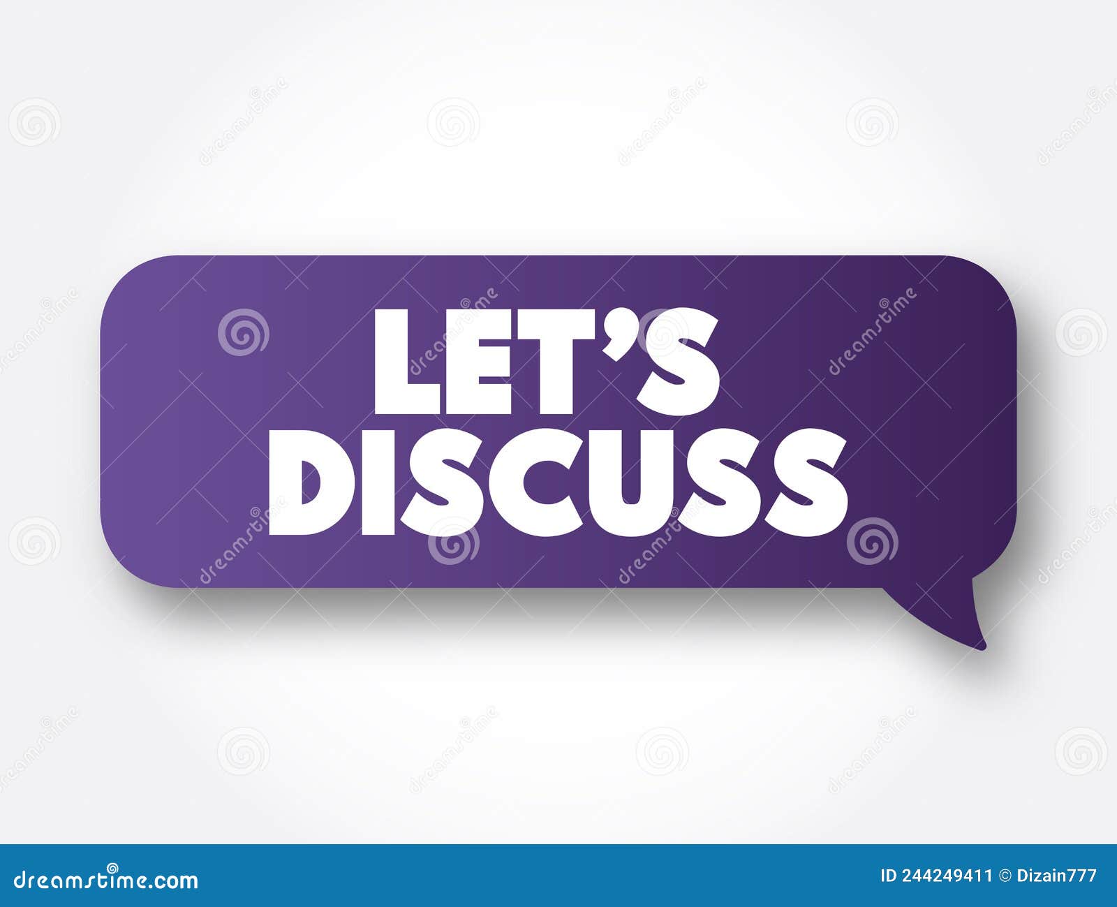 Let`s Discuss Text Message Bubble, Concept Background Stock ...